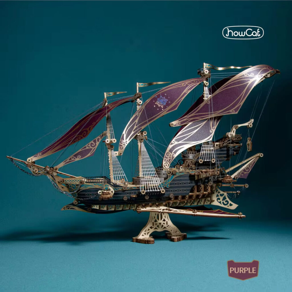 wooden 3D Puzzle Ship - Steampunk Nautical Adventure Model